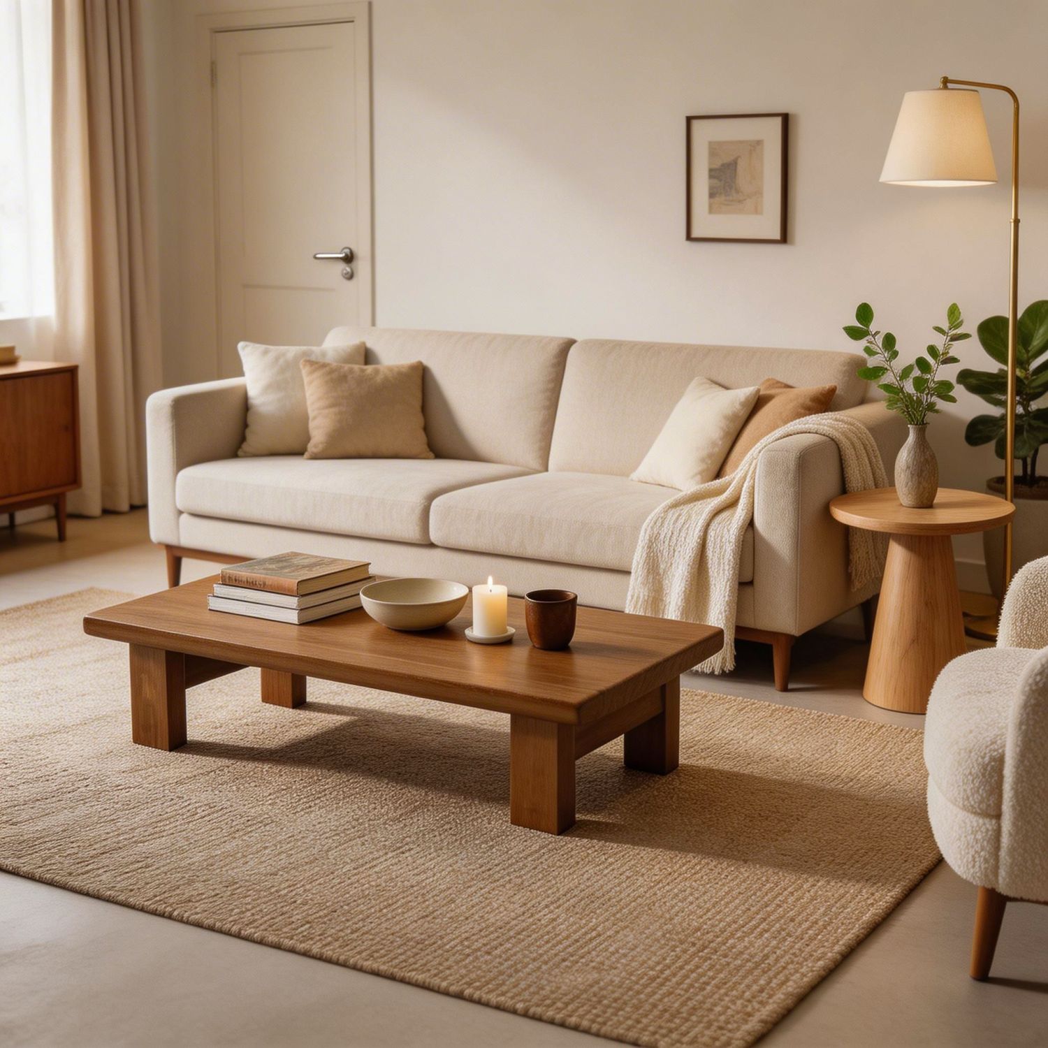 Japanese-Style Solid Wood Low Floor Table, Minimalist Tatami Coffee ...